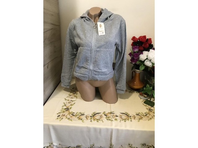Nov Fashion sivi duks na rajsfeslus M/L