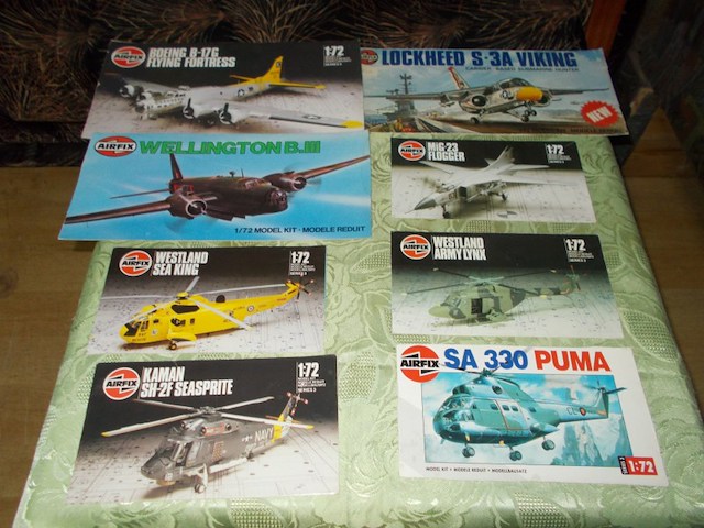 Airfix - isecene slike sa poklopaca kutija od maketa