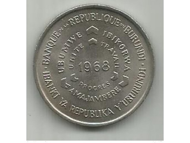 Burundi 10 francs 1968. FAO KM#17 UNC