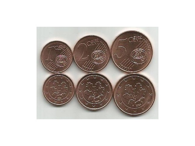 Nemacka  1 - 2 - 5 euro cent 2023. UNC mini set