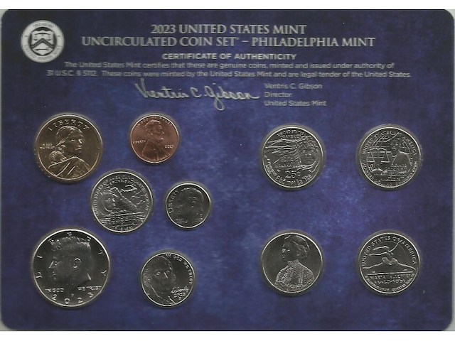 USA 2023 Philadelphia Mint Set - Kovnicki set
