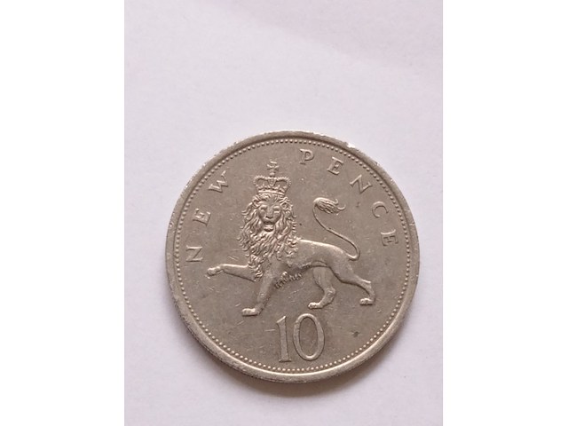 10 New Pence 1975.g - Engleska - Kraljica Elizabeta