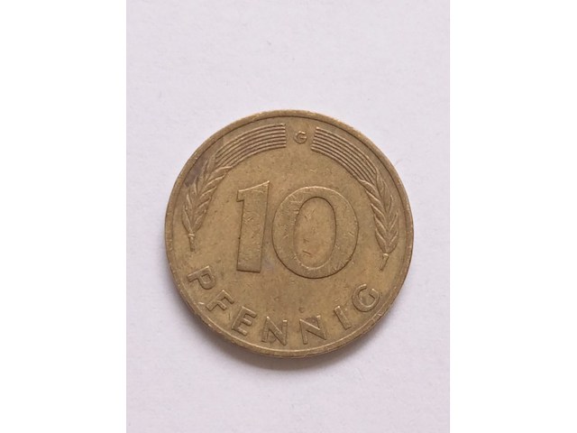 10 Pfennig 1975.g - G - Nemačka -