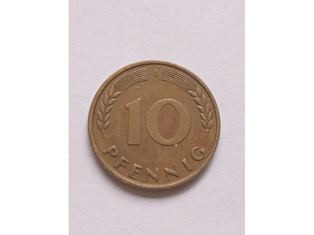 10 Pfennig 1950.g - J - Nemačka -