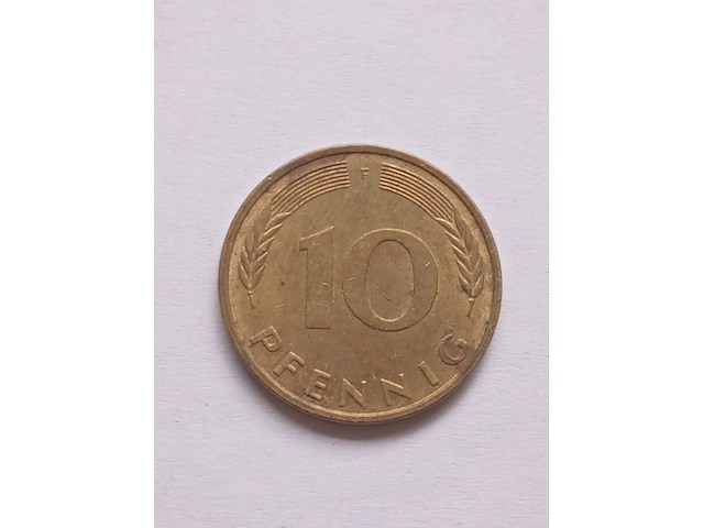 10 Pfennig 1981.g - F - Nemačka -