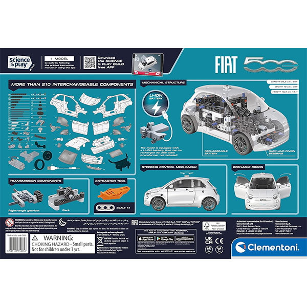 Fiat 500 Electric Car Science & Play Clementoni CL75085