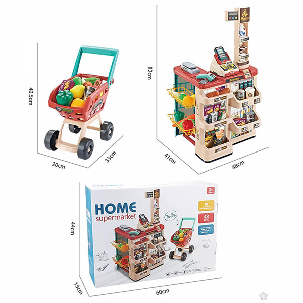 Supermarket set sa kolicima na baterije 817890