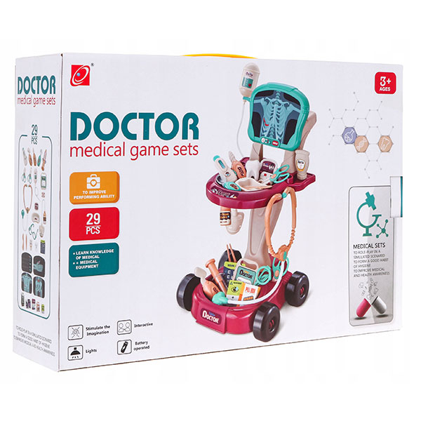 Doktor interaktivni set kolica sa ekranom za Rendgen 080581