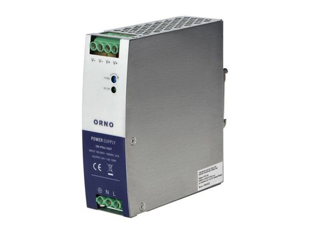 OR-PSU-1657 napajanje industrijsko 24V DC 5A 120W za DIN šinu IP21, metalno kućište ORNO