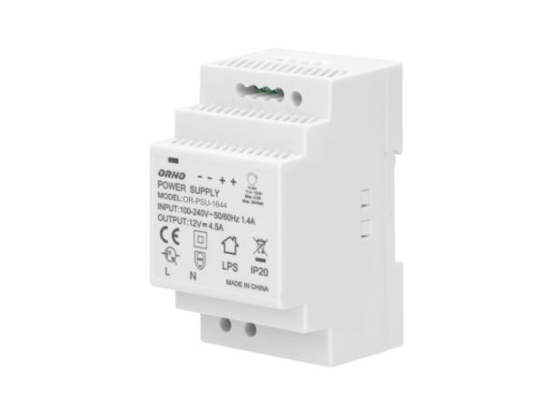 OR-PSU-1644 napajanje za DIN šinu 12V DC 4.5A 54W 3P ORNO