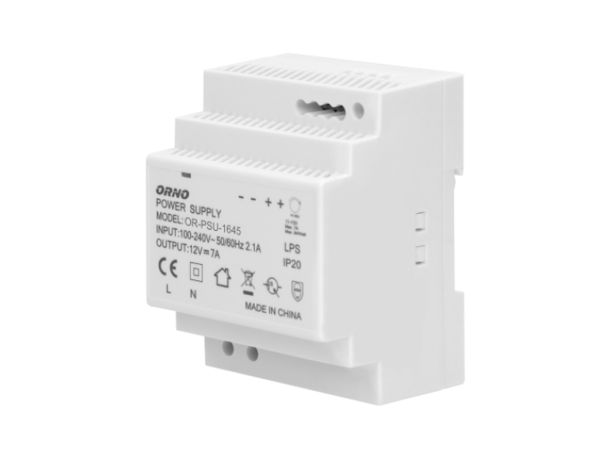 OR-PSU-1645 napajanje za DIN šinu 12V DC 7A 84W 4P ORNO