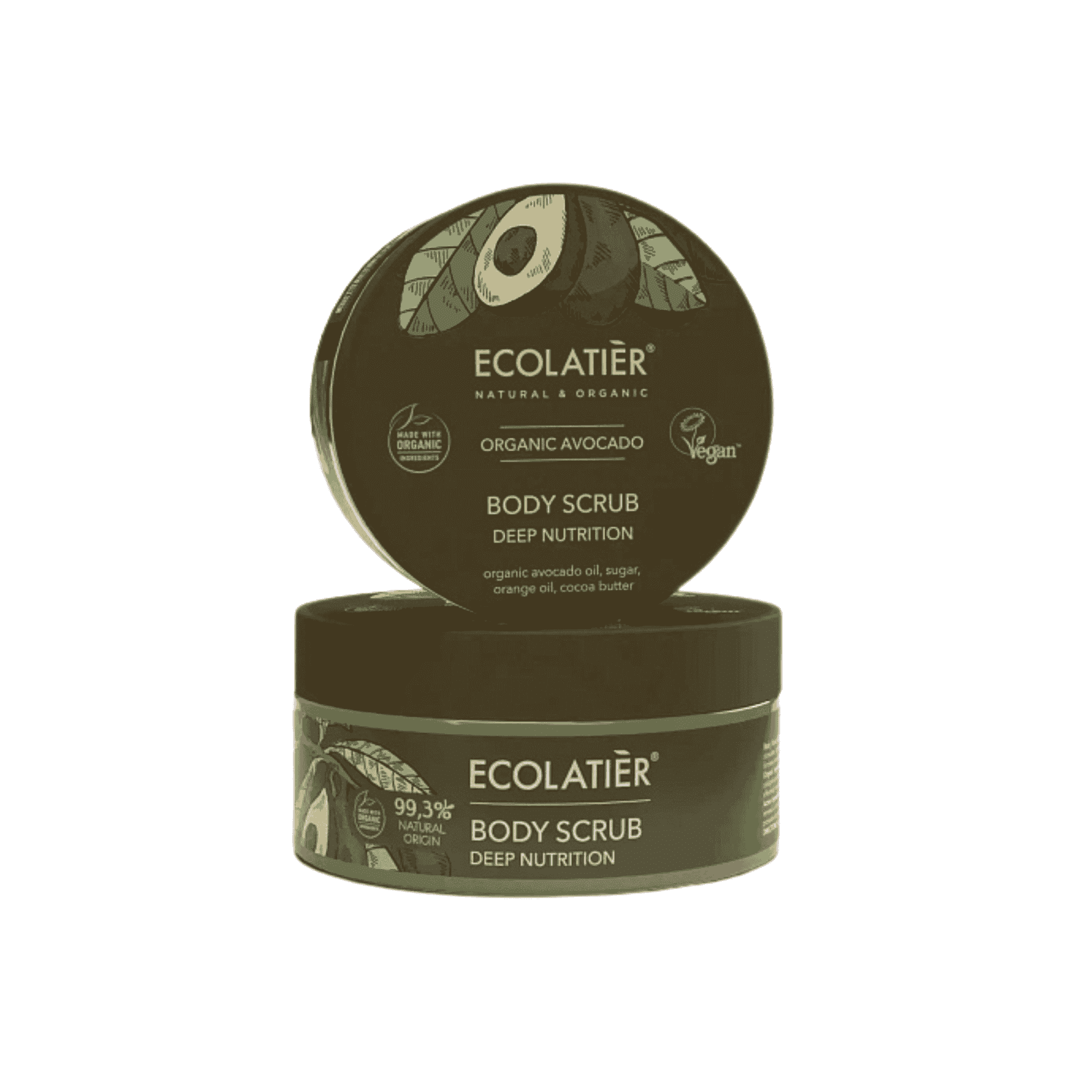 ECOLATIER Piling za telo Dubinska ishrana Organic avokado 250 g