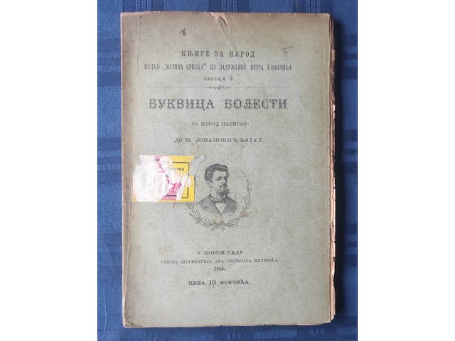 Dr. M. Jovanović Batut:  Bukvica bolesti  1885.g