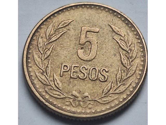 5 Pesos 1989 Kolumbija