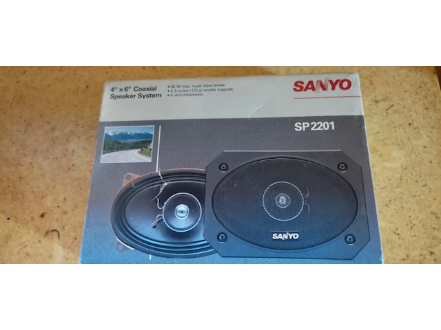 4`x6` Coaxial Speaker System-SANYO novo