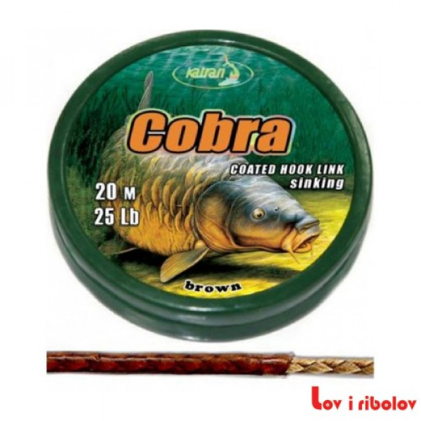 Presvuceni predvez Katran Cobra coated 20m sinking 15lb