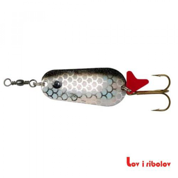 Varalica DAM Effzett Standard Spoon Holographic Black 6.5cm 30gr
