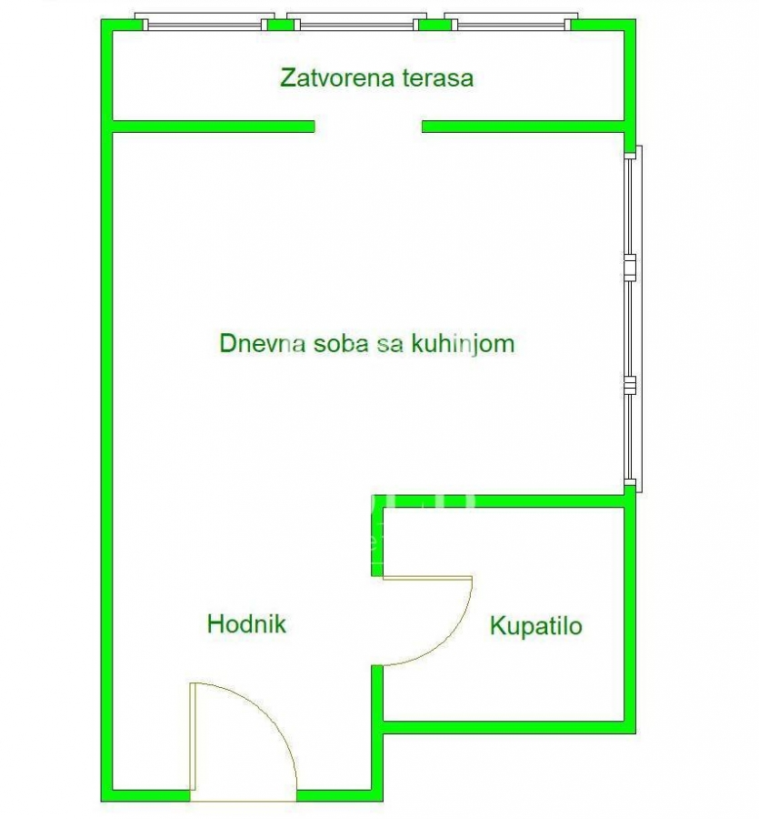 Garsonjera za renoviranje na Novoj Detelinari ! ID#10512
