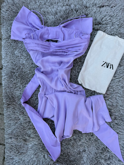 Zara nova midi ljubcasta haljina sa masnom,M