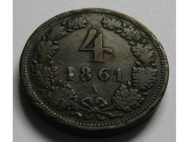 4 Kreuzer - 1861 A - Austrija
