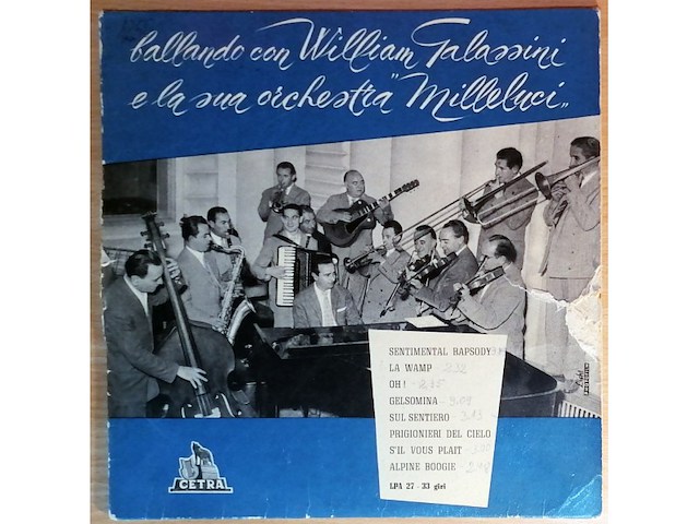 10``*: WILLIAM GALASSINI - Balando (1955) Italy, VG