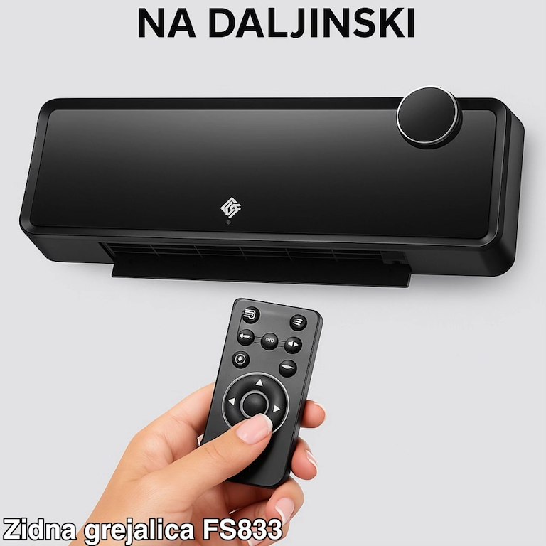 Zidna grejalica crna FS833