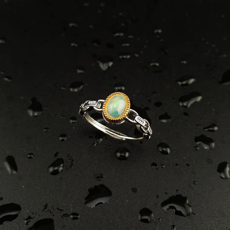Etiopski Opal Prsten #12044