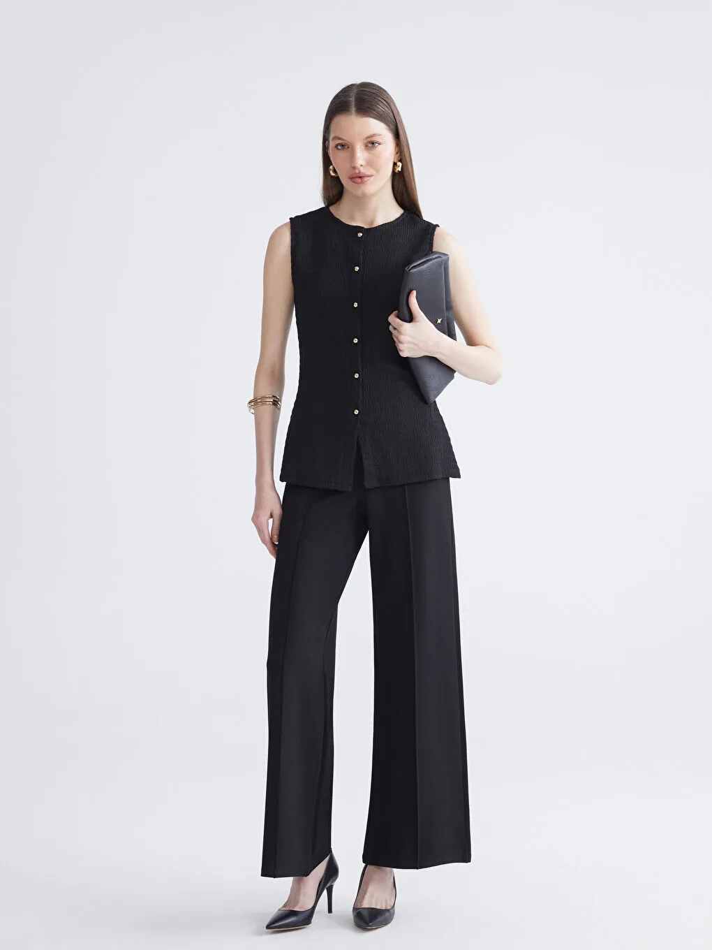 LCW EVERYDAY Bluza Sa Okruglim Izrezom I Teksturom