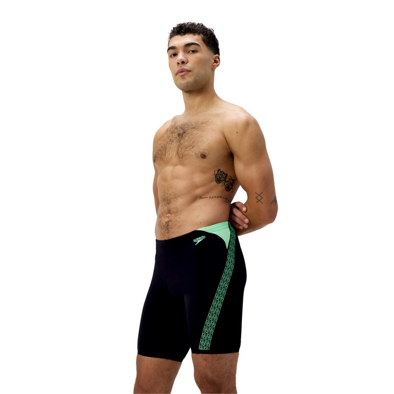 Speedo Hyper Boom Splice Jammer Black Green