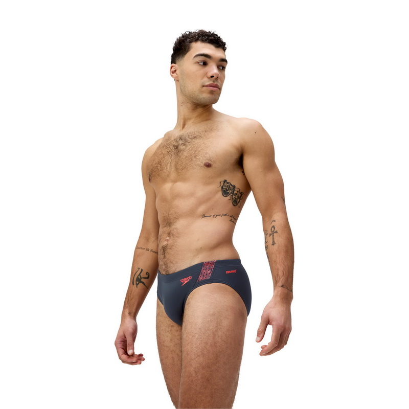 Speedo Hyper Boom Splice Brief Grey Red