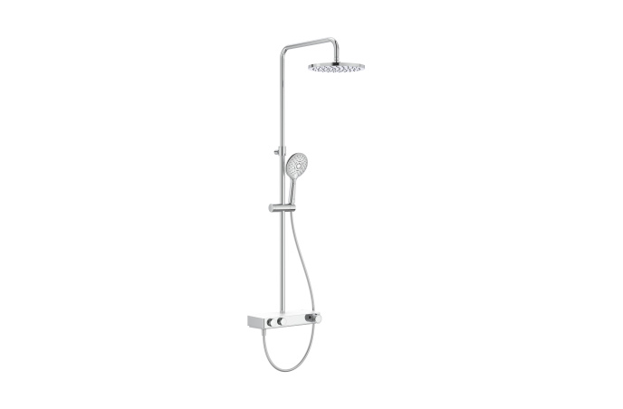 Roca - Index-T Switch - Termo slavina sa usponskim tušem-tuš ruža Fi 25 cm - hrom -A5A9I09C00