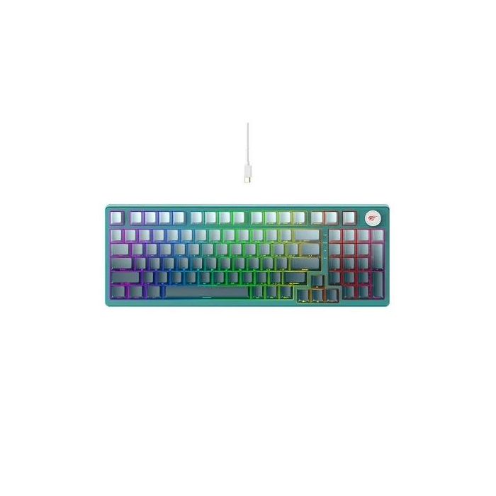 Havit tastatura KB899L belo-zelena