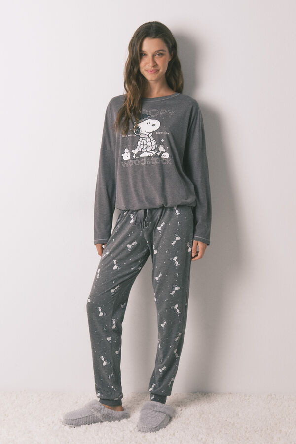 langer Pyjama aus 100 % Baumwolle