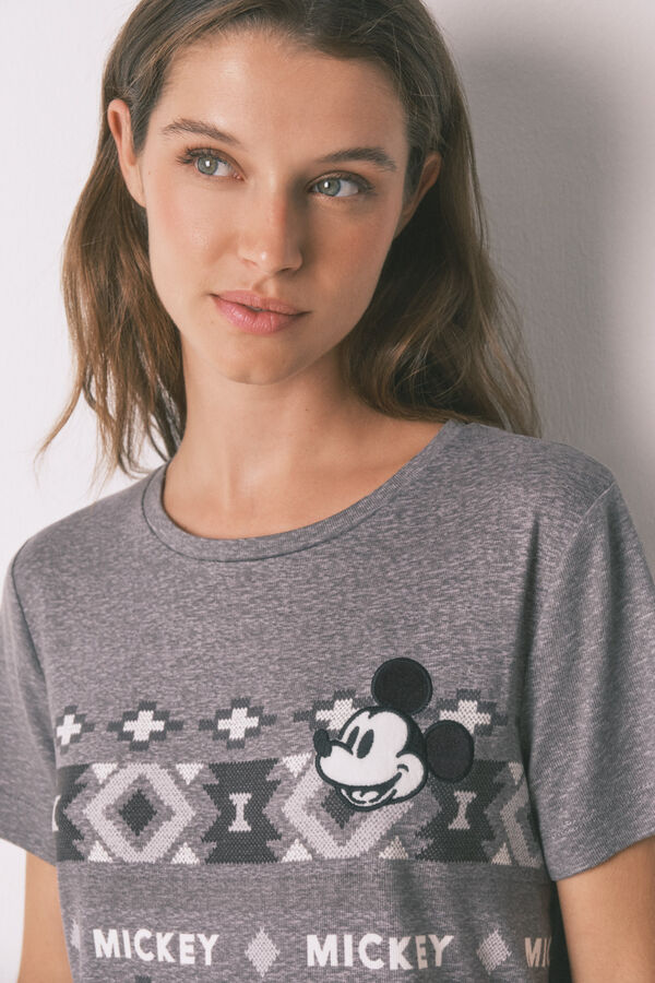 Mickey Kurzärmelig langer Pyjama