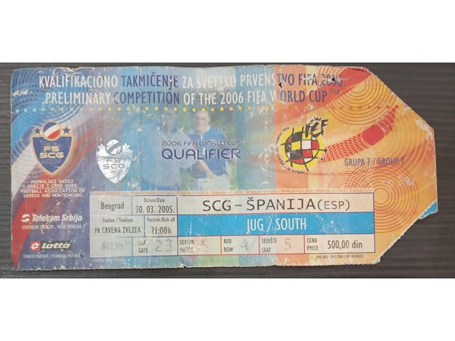 FUDBAL: SRBIJA I CRNA GORA - SPANIJA 30.03.2005