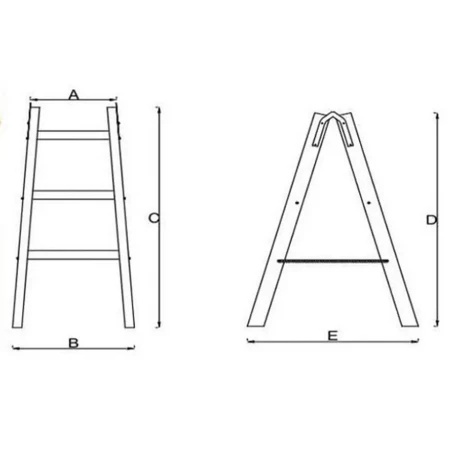MaxMaster Drvene Merdevine 2x4 135cm ( 1770 )