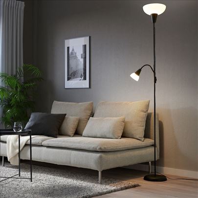 Podna lampa dupla - crna - Akcija