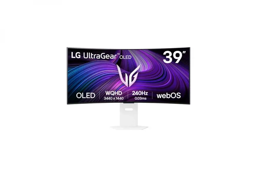 LG 39GX90SA-W 39'' UltraGear Curved 800R OLED WQHD 3440x1440@240Hz Smart Gaming,21:9,1500000:1,275 cd/m²,178º/178º,HDR 10,NVIDIA G-Sync,FreeSync Premium,RGB LED,2 HDMI,DP,1 USB,2 USB Downstream Po...