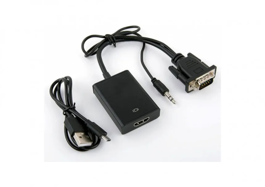 Adapter Stars Solutions VGA na HDMI crni