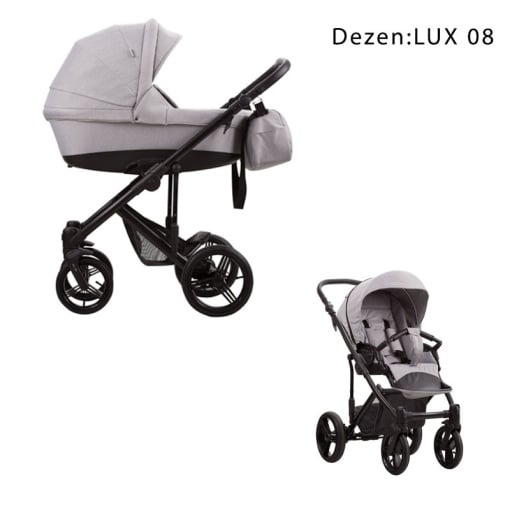 BEBETTO MAGNUM KOLICA ZA BEBE CRNI RAM, SET 2U1 LUX08