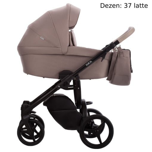 Bebetto Luca 2018 kolica za bebe set 2u1 crni ram 37 latte