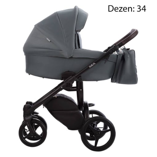 Bebetto Luca 2018 kolica za bebe set 2u1 crni ram 34