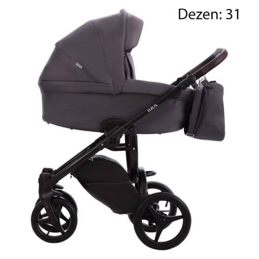 Bebetto Luca 2018 kolica za bebe set 2u1 crni ram 31