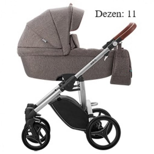 Bebetto Luca 2018 kolica za bebe set 3u1 sivi ram 11