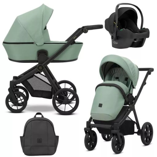 KUNERT BRAV KOLICA ZA BEBE SET 3U1 CRNI RAM DEZEN 5