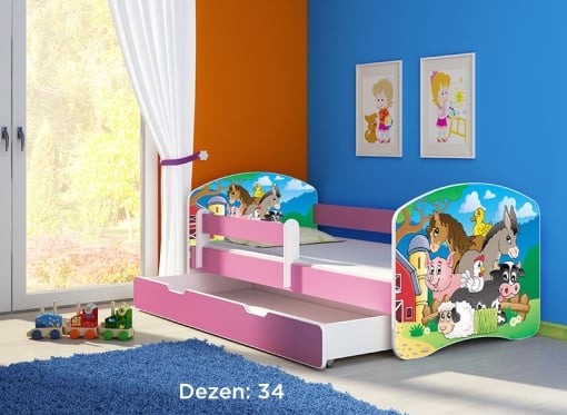 Krevet za decu Pink sa fiokom 180x80 acma 2 34