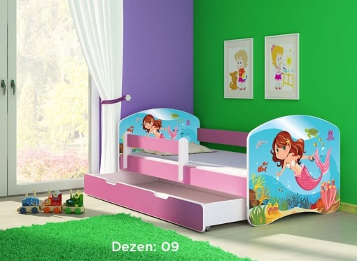 Krevet za decu Pink sa fiokom 180x80 acma 2 09