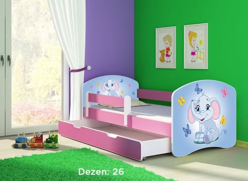 Krevet za decu Pink sa fiokom 160x80 acma 2 26