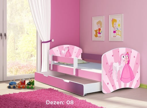Krevet za decu Pink sa fiokom 160x80 acma 2 08