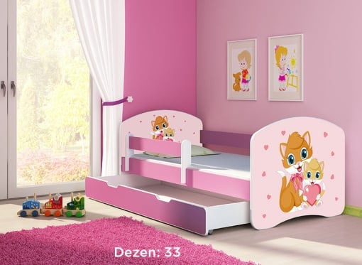 Krevet za decu Pink sa fiokom 140x70 acma 2 33